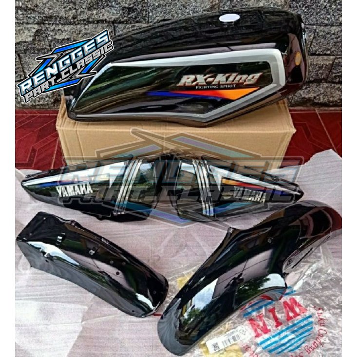 Jual PAKET LENGKAP BODY TANGKI FULLSET RX KING HITAM STRIPING 2001 ...