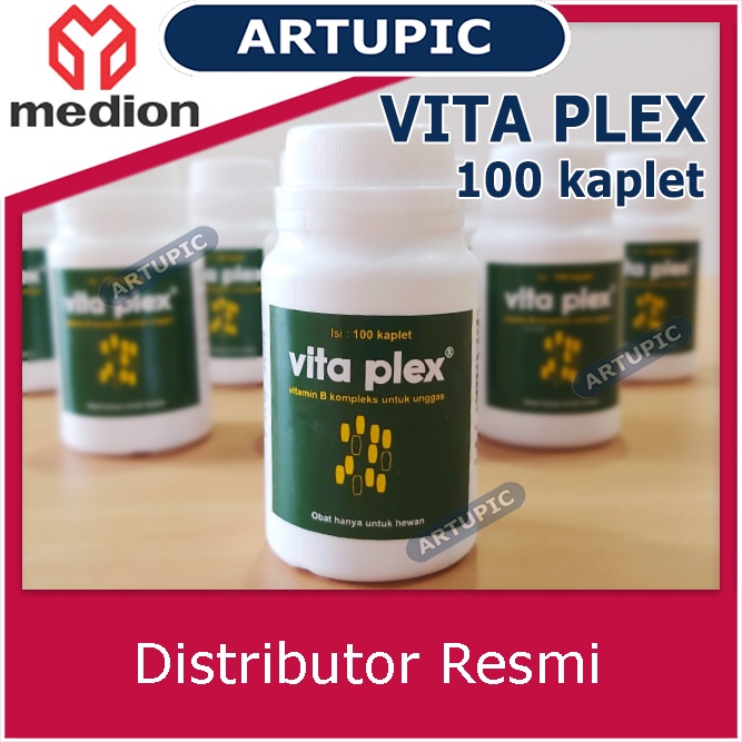 Jual Vita Plex BOTOL isi 100 Kaplet vitamin B kompleks Vitaplex unggas ...