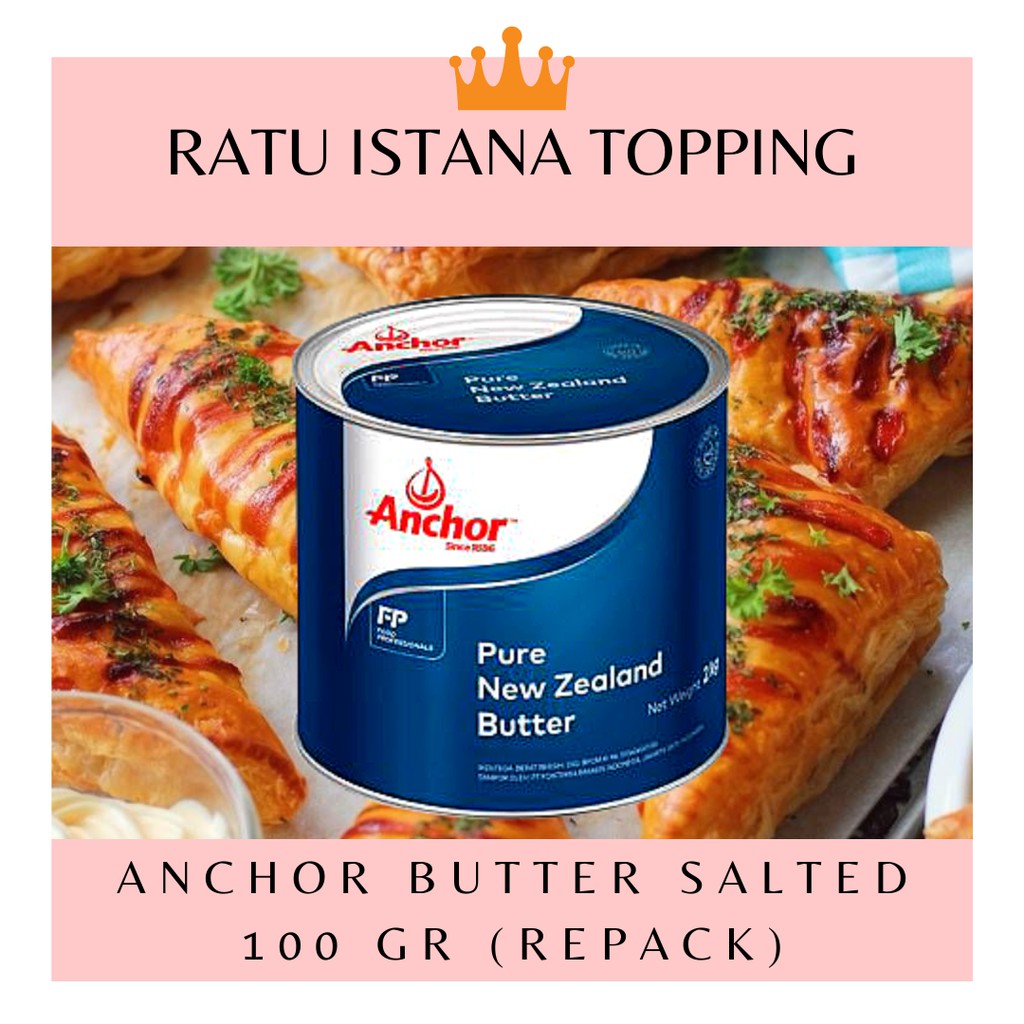 Jual ANCHOR BUTTER SALTED 100 GRAM REPACK PURE NEW ZEALAND TIN BUTER ...