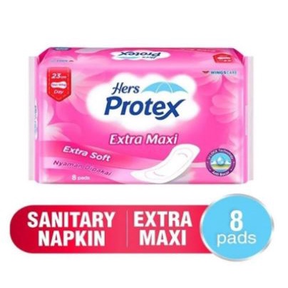Jual HERS PROTEX SOFT CARE MAXI 8 PADS / 12 PADS PEMBALUT WANITA ...