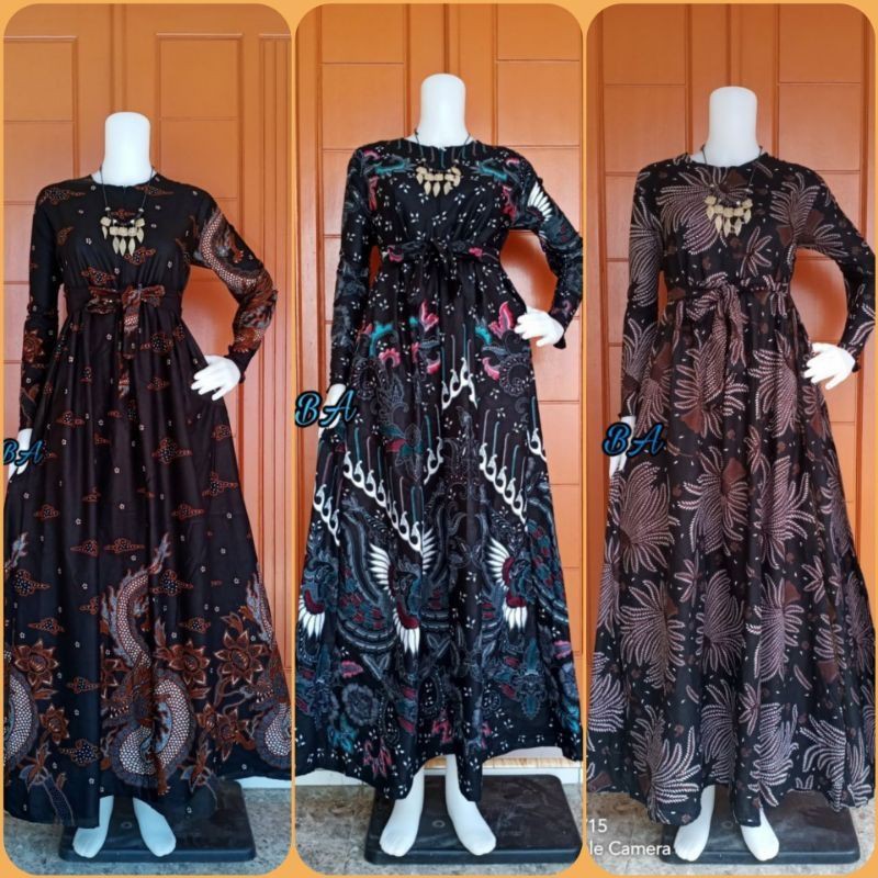 Jual Gamis Batik (COD) MANGGAR Gamis Batik Pesta Model Terbaru | Shopee ...
