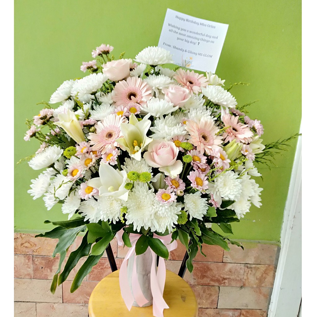 Jual BM01 flower medan bunga meja medan bunga grand opening kantor toko ...