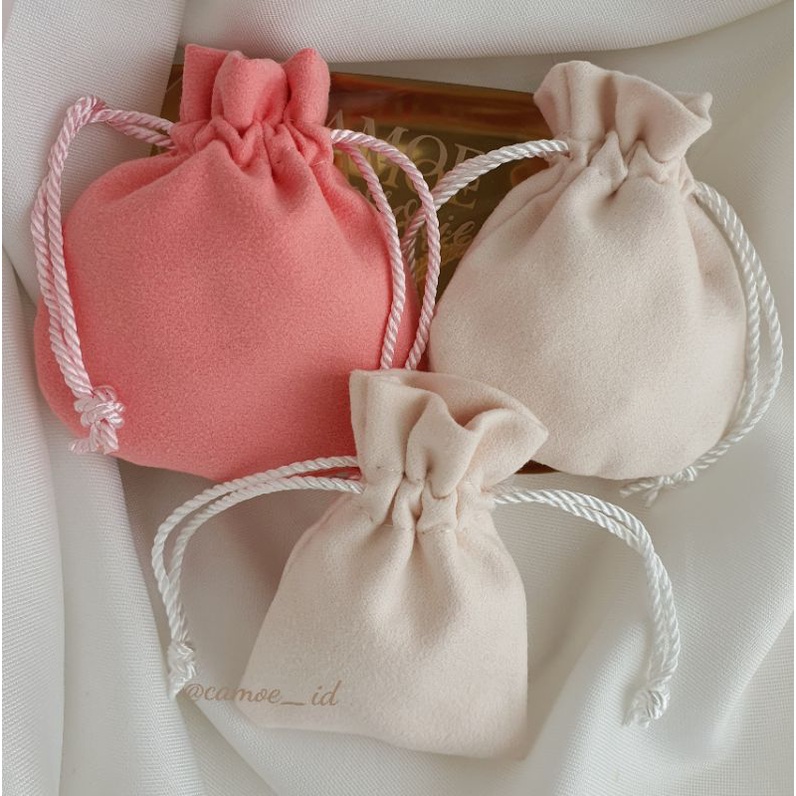 Jual CAMOE - Premium drawstring pouch jewelry multi purpose / Kantong ...