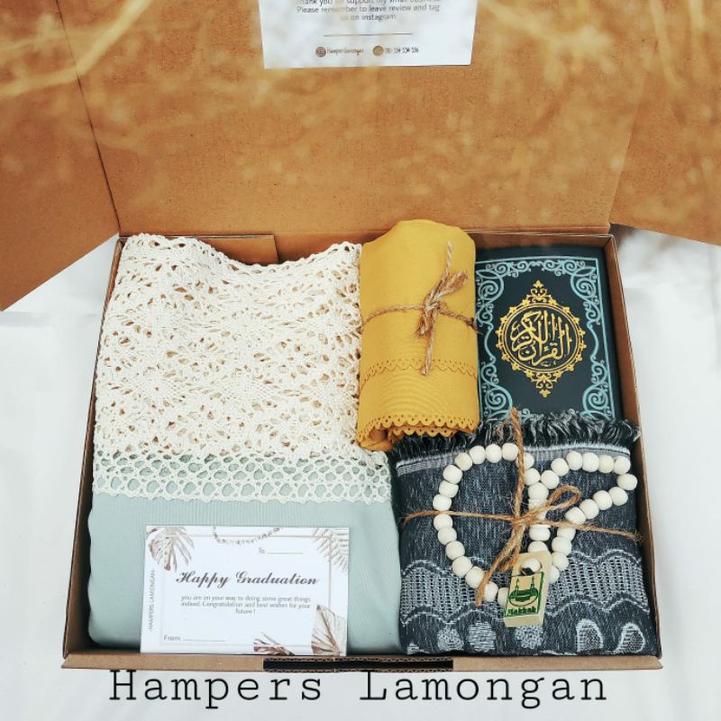 Jual HAMPERS MUKENAH KATUN JUMBO + HIJAB + SAJADAH + AL QURAN / PAKET ...