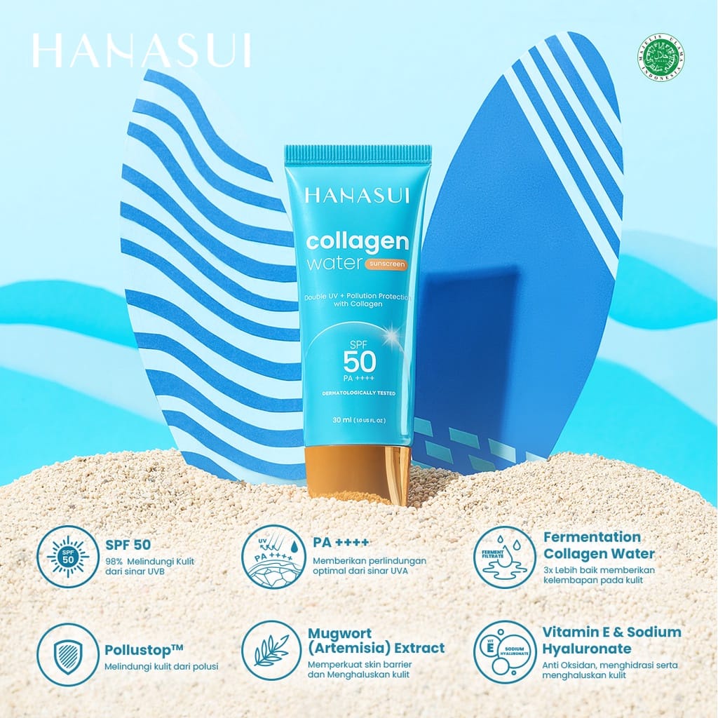 Jual HANASUI Sunscreen Collagen Water Spf 50/ hanasui suncreen | Shopee ...