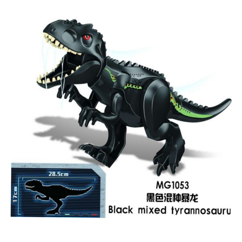 Jual Blocks Dinosaurus T Rex Black Mixed Tyrannosaurus Mini Figure Dino ...