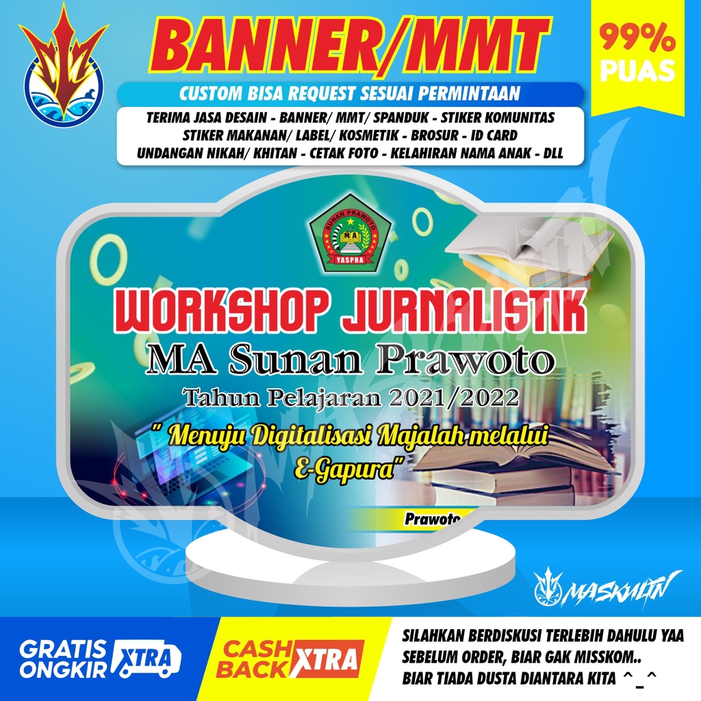 Jual Banner MMT Spanduk Workshop Jurnalistik, Pelatihan dan Sosialisasi ...