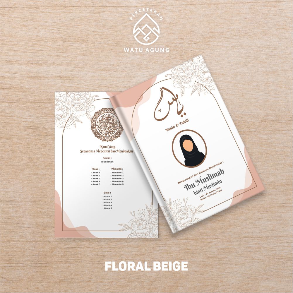 Jual Buku Yasin Softcover Desain Terbaru Floral Kekinian! Gratis Desain ...