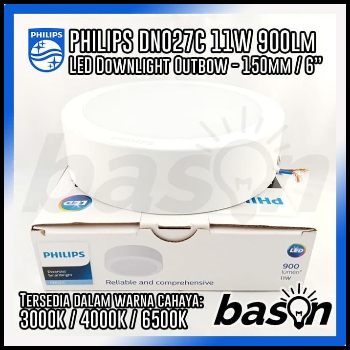 Jual Philips Led Downlight Outbow Dn027C 6" 11W Led9 D150 Surface ...