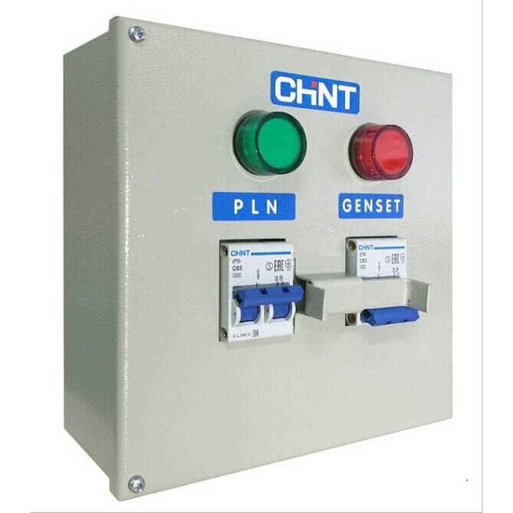 Jual panel genset ohm saklar 2P 63a panel box interlock switch cgange ...