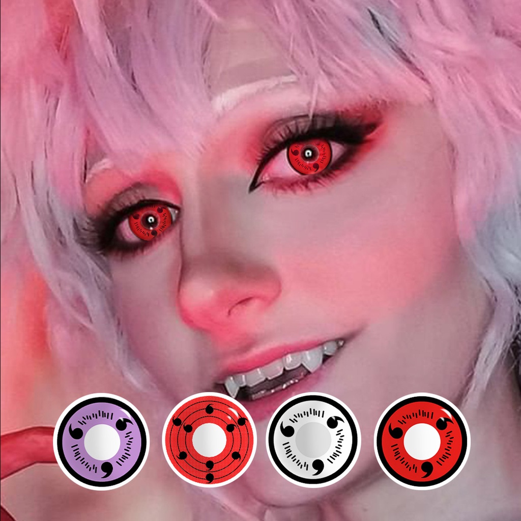 Jual LEERMOO 2pcs/pair Softlens x2 Mata Roda Darah softlens Cosplay ...