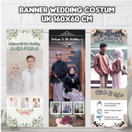 Jual BANNER / SPANDUK WEDDING UKURAN 160X60 COSTUM - 1HARI JADI - FREE ...