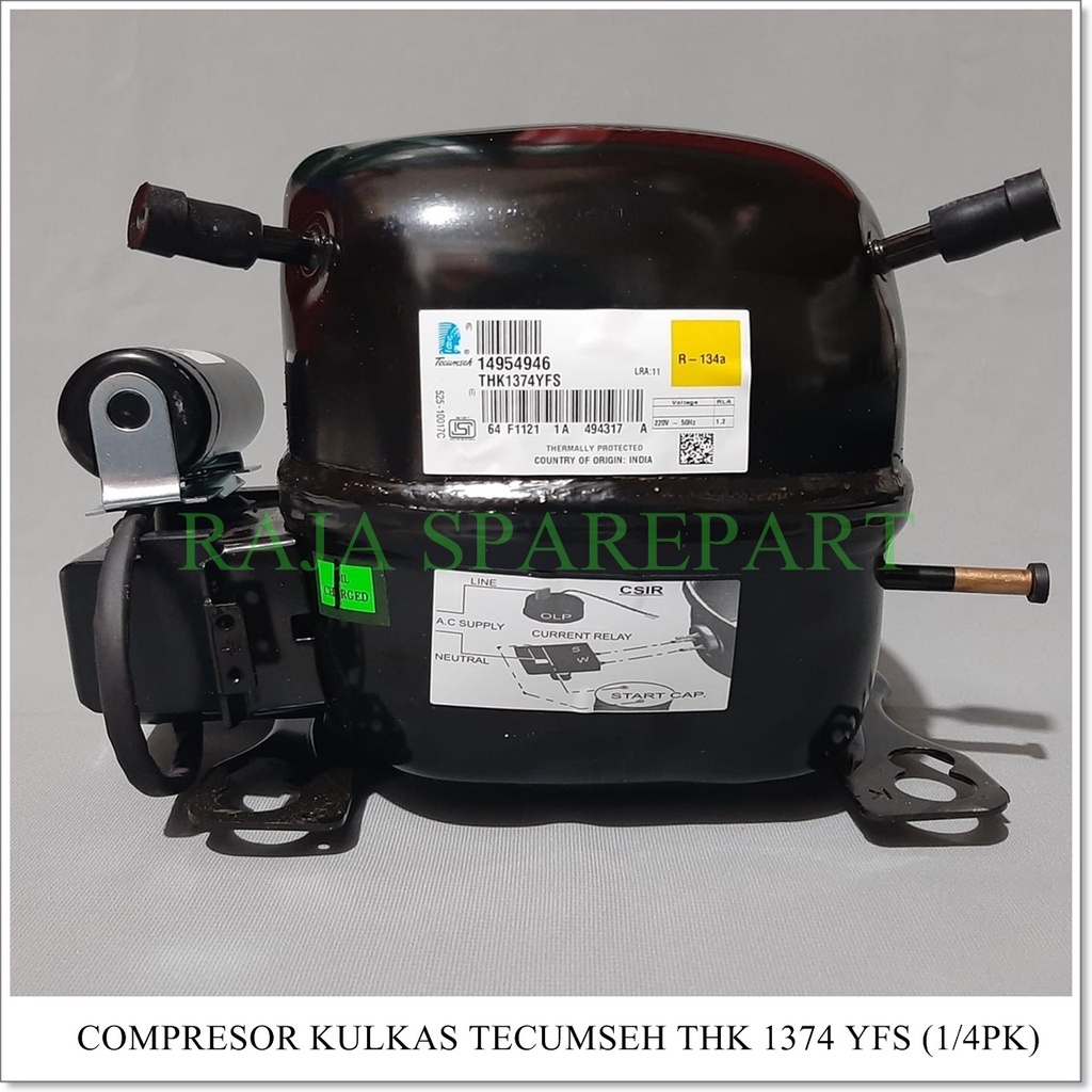 Jual TKH1/4 Compressor Kulkas "TECUMSEH" 1/4pk 1374YFS (Harga Sudah ...