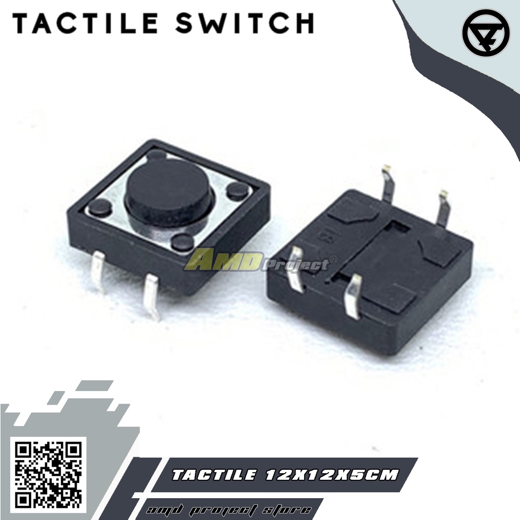 Jual Tactile Switch Push Button 12x12x5MM 4 Pin Kaki | Shopee Indonesia