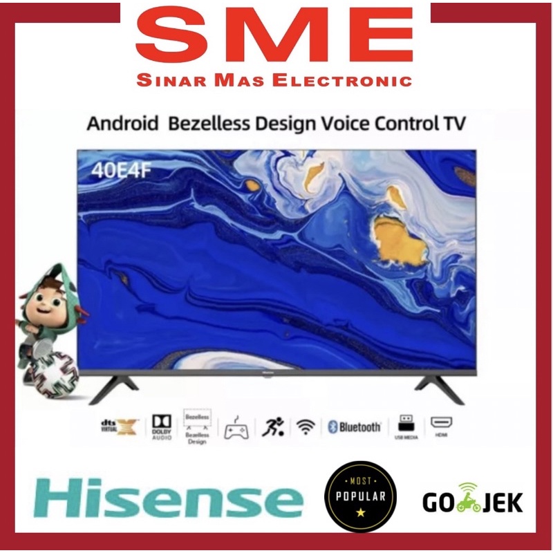 Jual LED HISENSE 40” SMART ANDROID TV 40E5G | Shopee Indonesia