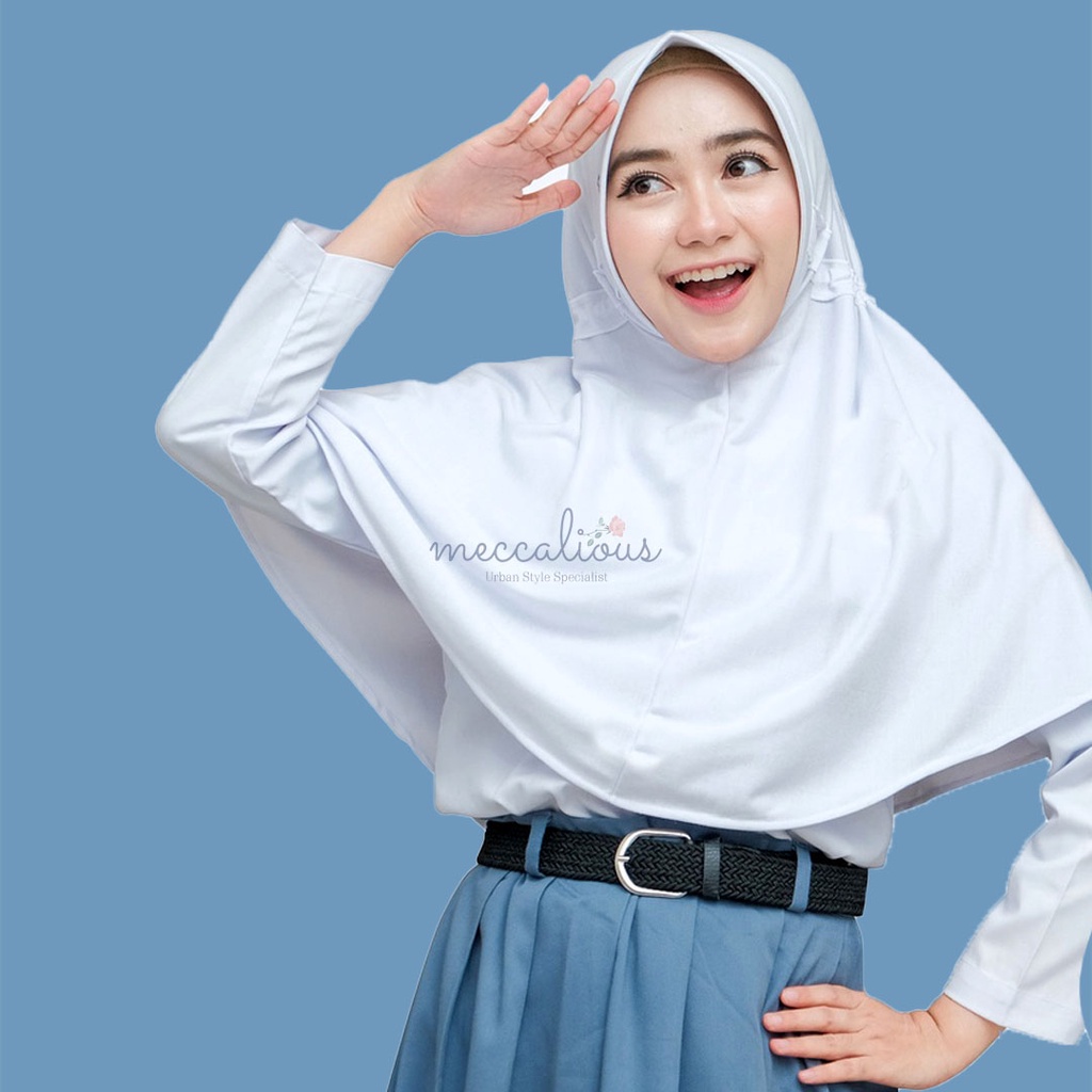 Jual Jilbab Anak Sekolah TK SD SMP SMA Bergo Instan Serut pad Hijab ...
