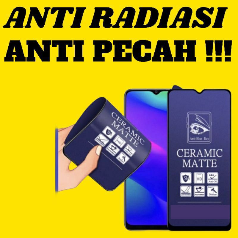 Jual TEMPER GLASS BLUE TYPE OPPO A5S/A12/11K/F9/A7 CERAMIC MATTE ANTI ...
