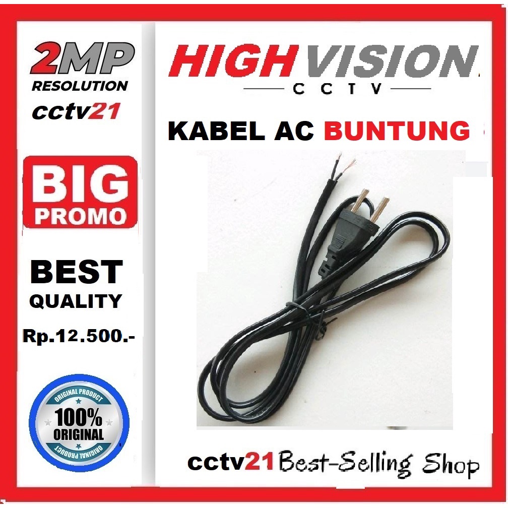 Jual Kabel AC Kabel Buntung Biru Coklat Untuk Adaptor Jaring PSU Panel ...