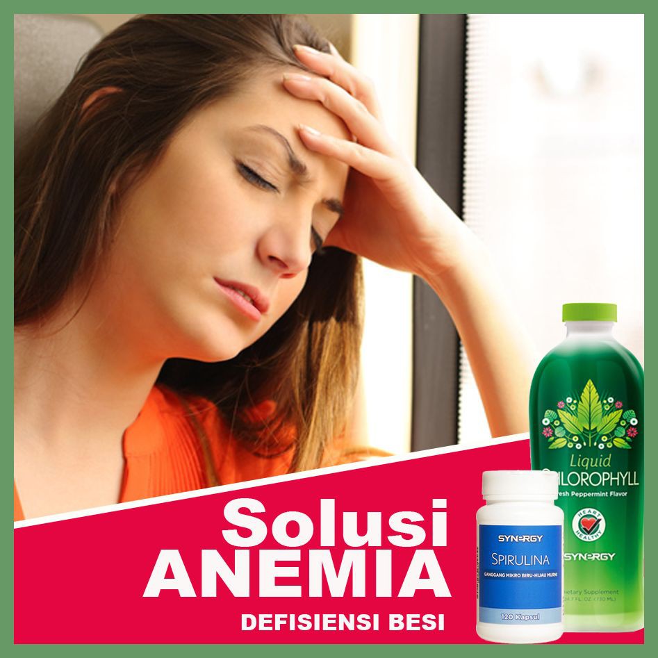 Jual PAKET PENGOBATAN Obat Anemia Akut (Chlorophyll + Spirulina ...