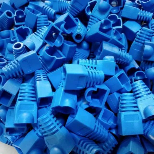 Jual Plug boot Karet Pelindung RJ45 isi 50pcs warna Biru | Shopee Indonesia