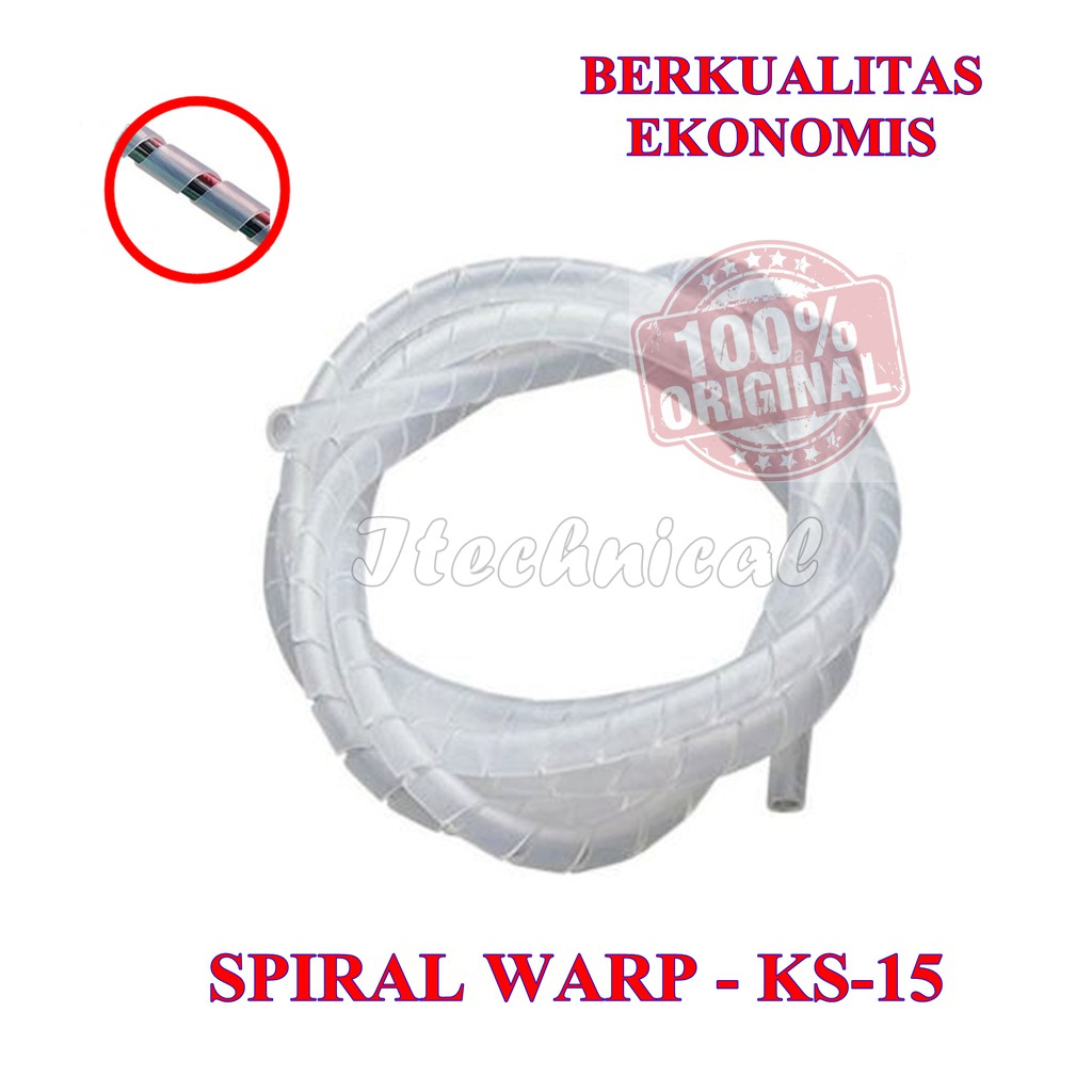 Jual KABEL SPIRAL WRAPPING BAND KS-15 KSS ASLI/ORIGINAL 10M | Shopee Indonesia