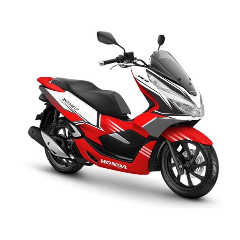 Jual decal stiker variasi motor Honda PCX 150 full body striping decal ...
