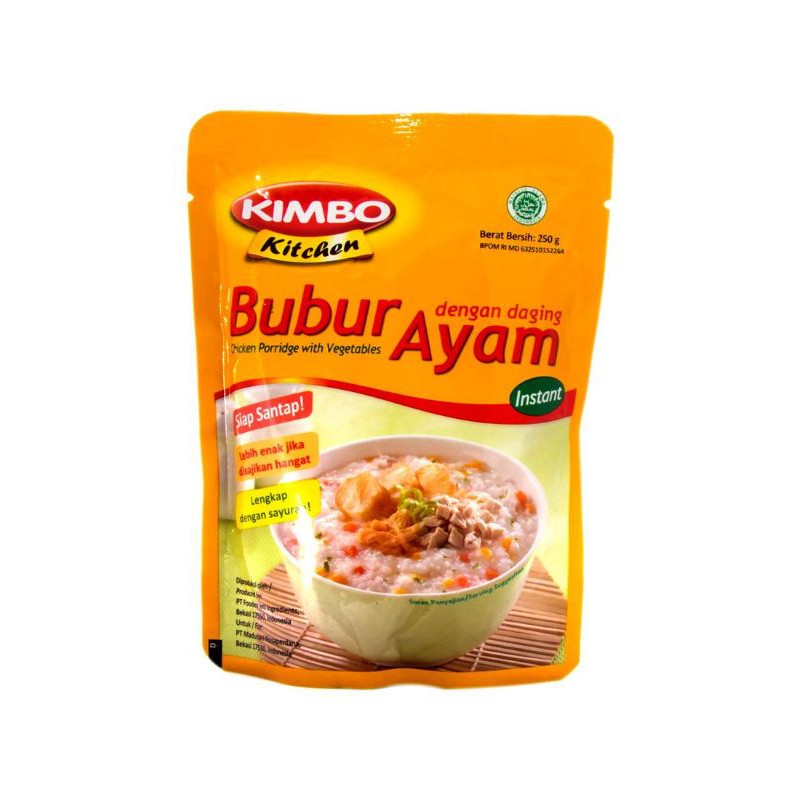 Jual Kimbo Kitchen Bubur Instant Ayam 250G | Shopee Indonesia