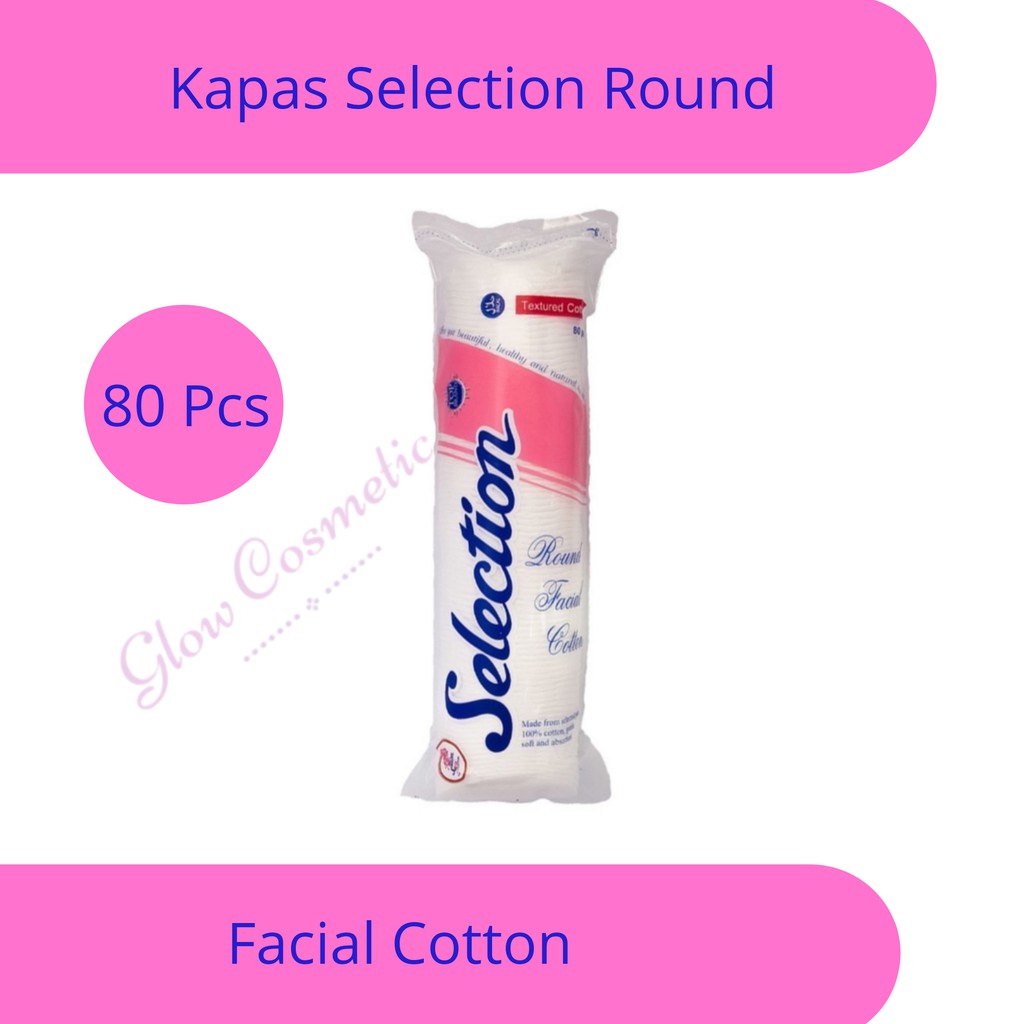 Jual KAPAS SELECTION BULAT | Facial Cotton Round Oval Isi 80Pcs ...