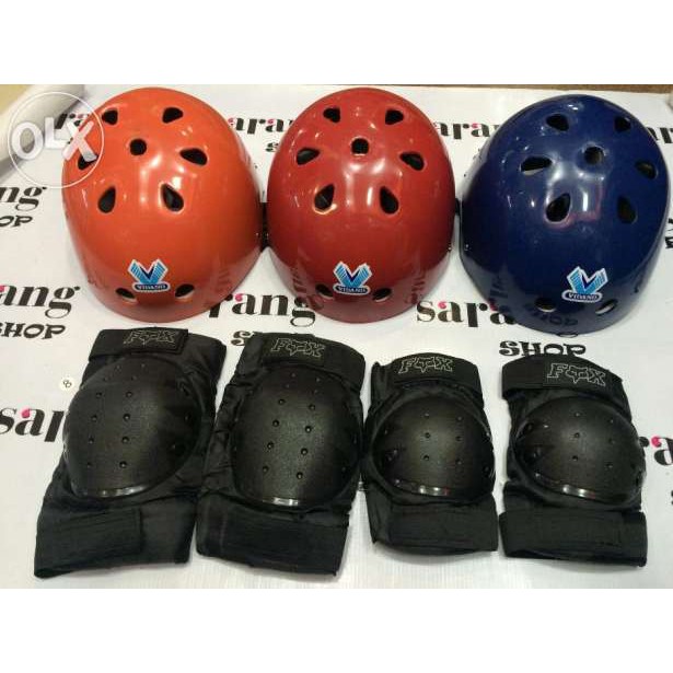 Jual Helm Sepeda/Sepatu Roda Flying Fox sudah sama Pelindung Siku ...
