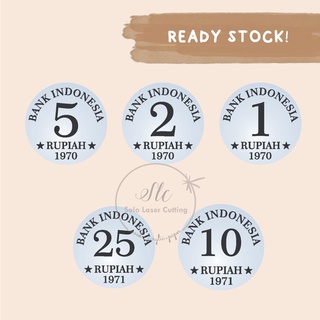 Jual Replika Uang Koin Kuno 22 & 23 &24 &25 rupiah bahan mahar akrilik silver/perak dummy ...