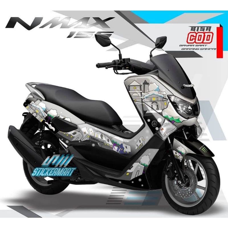 Jual STICKER DECAL YAMAHA NMAX TAVULLIA SILVER | Shopee Indonesia