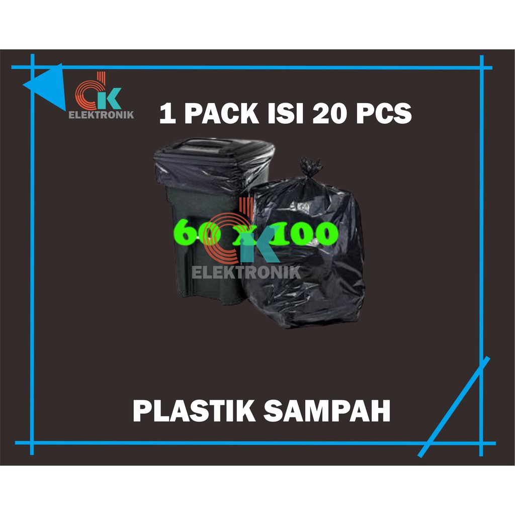 Jual (20 LBR) PLASTIK KANTONG SAMPAH / PLASTIK SAMPAH 60X100 / ANTONG PLASTIK SAMPAH 60X100 ...