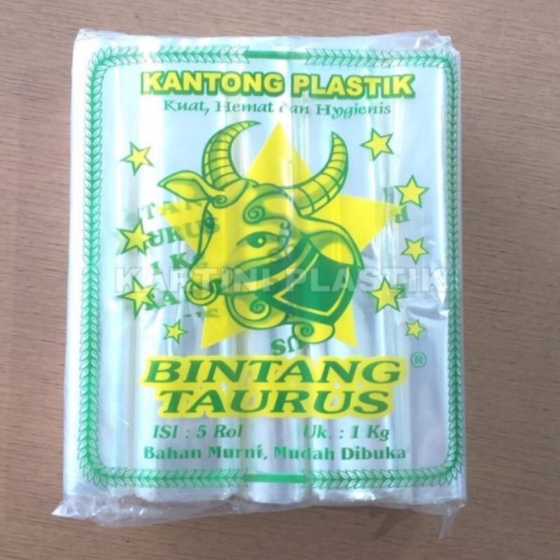 Jual Kantong Plastik PP Bintang Taurus 1kg Hijau | Shopee Indonesia
