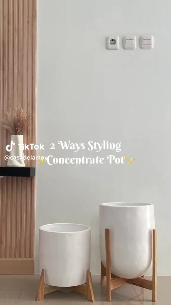 Jual pot concrete - vas bunga aesthetic ruang tamu- pot indor free ...