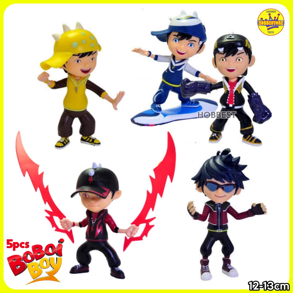 Jual Action Figure BOBOIBOY isi 5 pcs - Miniatur Topper Kue Pajangan ...
