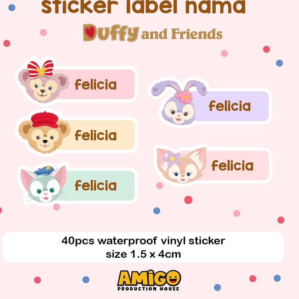 Jual K&T // Stiker Label Nama Anak Disney Duffy Sesame Street Toy Story ...