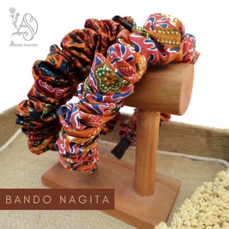 Jual BANDO BATIK - bando scrunchie headband ruffle kerut accessories ...