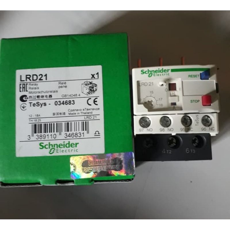 Jual Thermal Overload Relay LRD21 Schneider | Shopee Indonesia