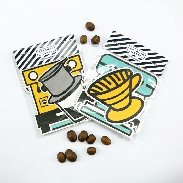 Jual Katanya Ngopi Sticker Kiss Cut Coffee Stiker Pack Barista Roastery ...