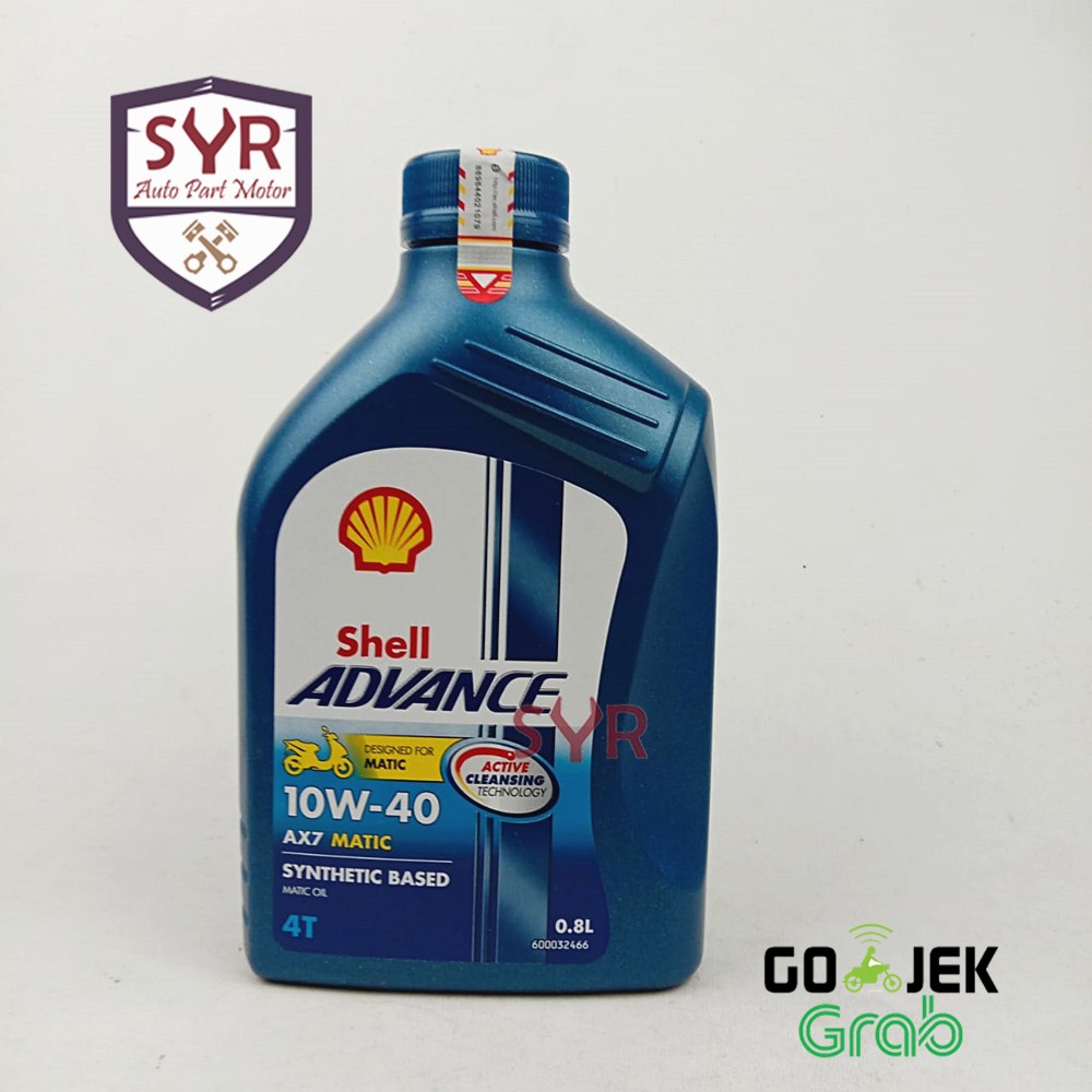 Jual OLI SHELL ADVANCE AX7 MOTOR MATIC 10W30 0.8L - 1000ML BEST QUALITY ...