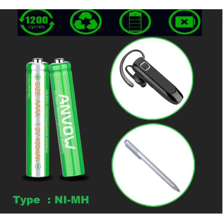 Jual Battery Baterai Batere AAAA A4 Rechargeable 400 mAh E96 Type NI-MH ...