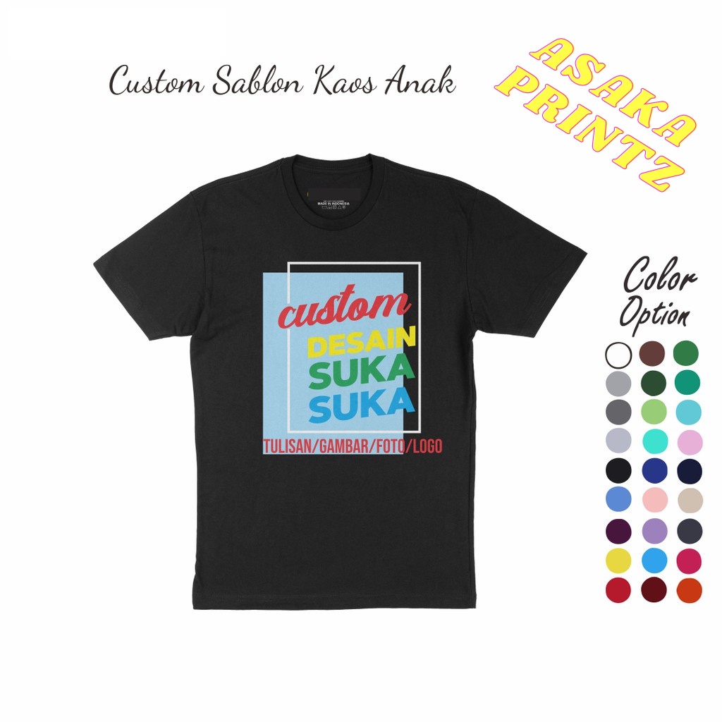 Jual KAOS CUSTOM SABLON FULL COLOUR A3 - DTF - SATUAN - FOTO GAMBAR ...