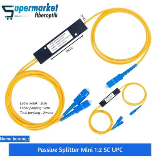 Jual Passive Splitter FO 1:2 SC/UPC MODULAR MINI Fiber Optik | Shopee ...