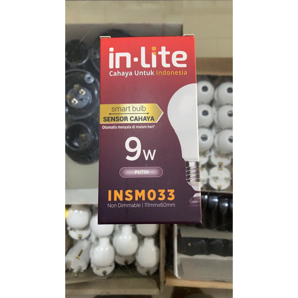 Jual Bohlam INLITE / Lampu IN LITE LED Bulb SENSOR CAHAYA 9W - INSM033 ...