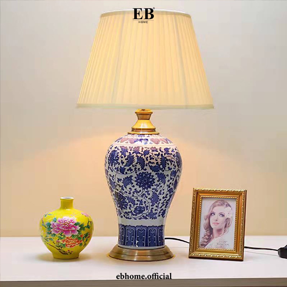 Jual Lampu Meja Guci Keramik / Chinoiserie Table Lamp EB Home 247/1 ...