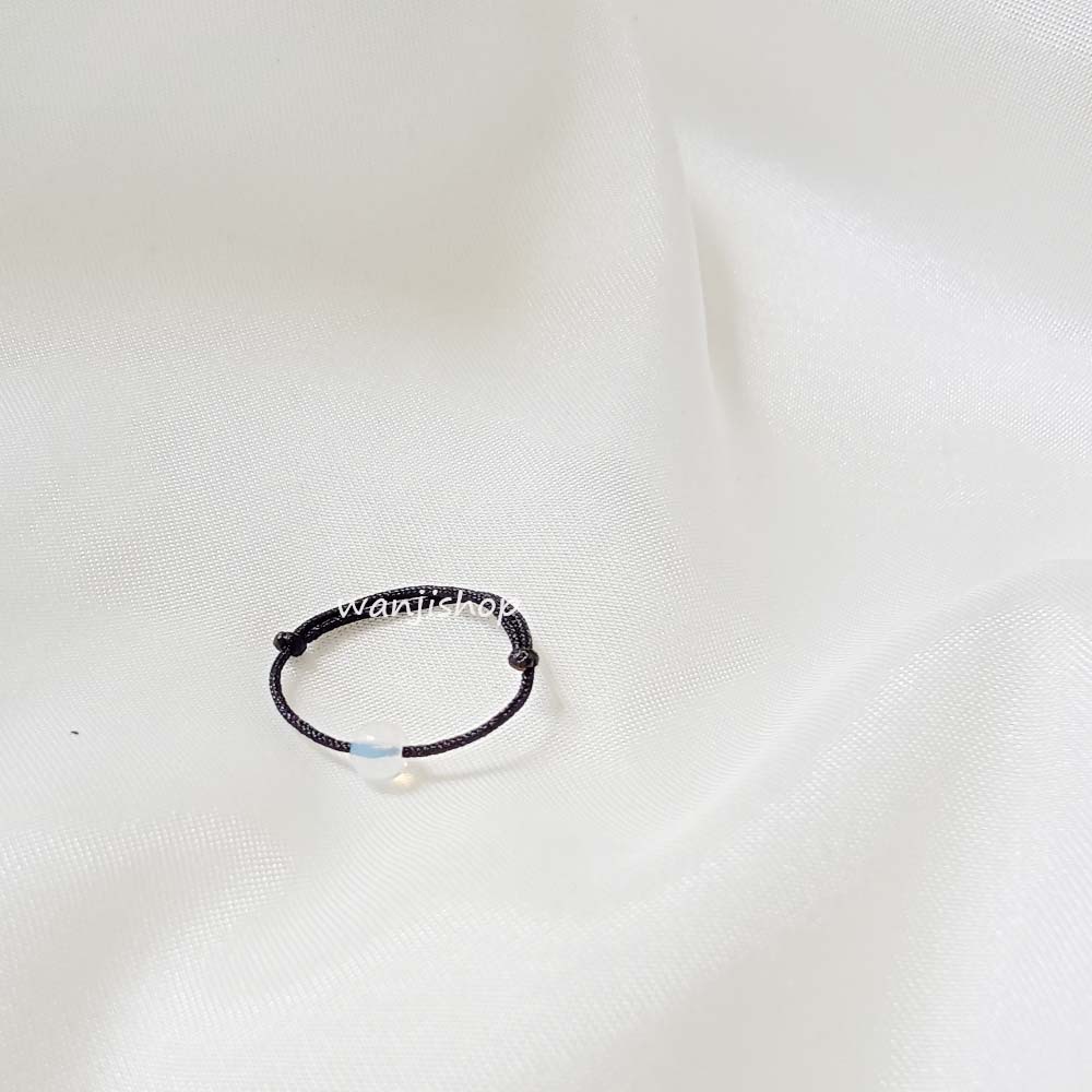 Jual CINCIN Benang Tali Tipis Batu Alam Tiger Eye Clear Marble Giok ...