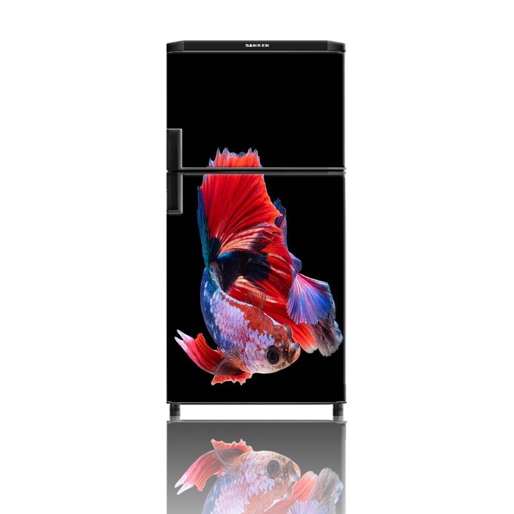 Jual Stiker Kulkas 2 Pintu [60x150 Cm] Motif Cupang Red | Shopee Indonesia