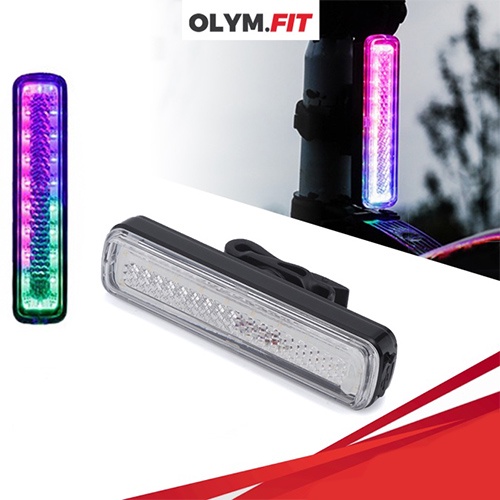 Jual 14 Mode Cahaya Lampu Belakang Sepeda Rainbow Bicycle Tail Light ...