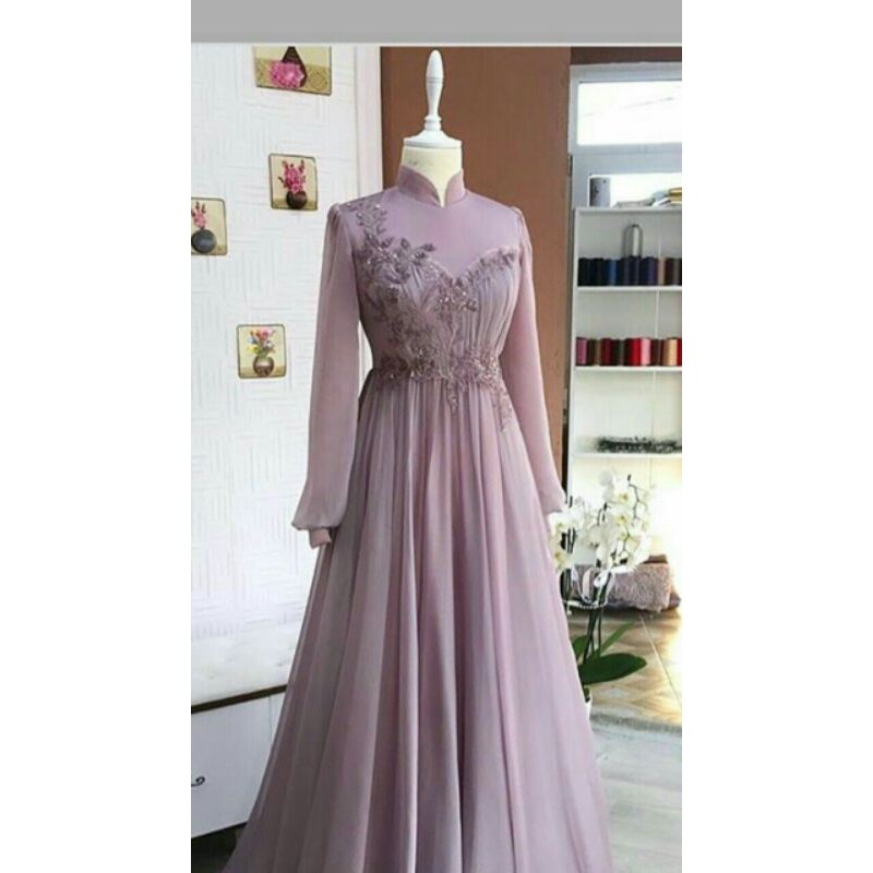 Jual gaun pesta elegan mewahh | Shopee Indonesia