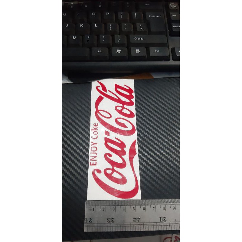 Jual STIKER CUTTING COCA COLA MERAH LOGRAM UK 20CM X 6,5CM | Shopee ...